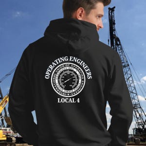 IUOE Local 4 Operating Engineer Hoodie, Hi-vis, Custom Sweatshirt ...