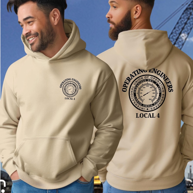 IUOE Local 4 Operating Engineer Hoodie, Hi-vis, Custom Sweatshirt ...