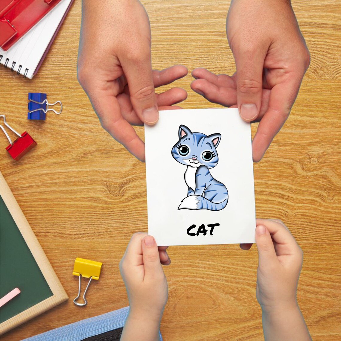 Alphabet Animal Flash Cards ENGLISH Version Homeschooling Pre-school ...