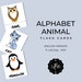 Alphabet Animal Flash Cards ENGLISH Version Homeschooling Pre-school ...