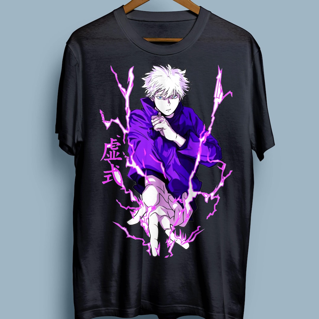 Jujutsu Kaisen Satoru Gojo Design PNG Only for Black T-shirt - Etsy