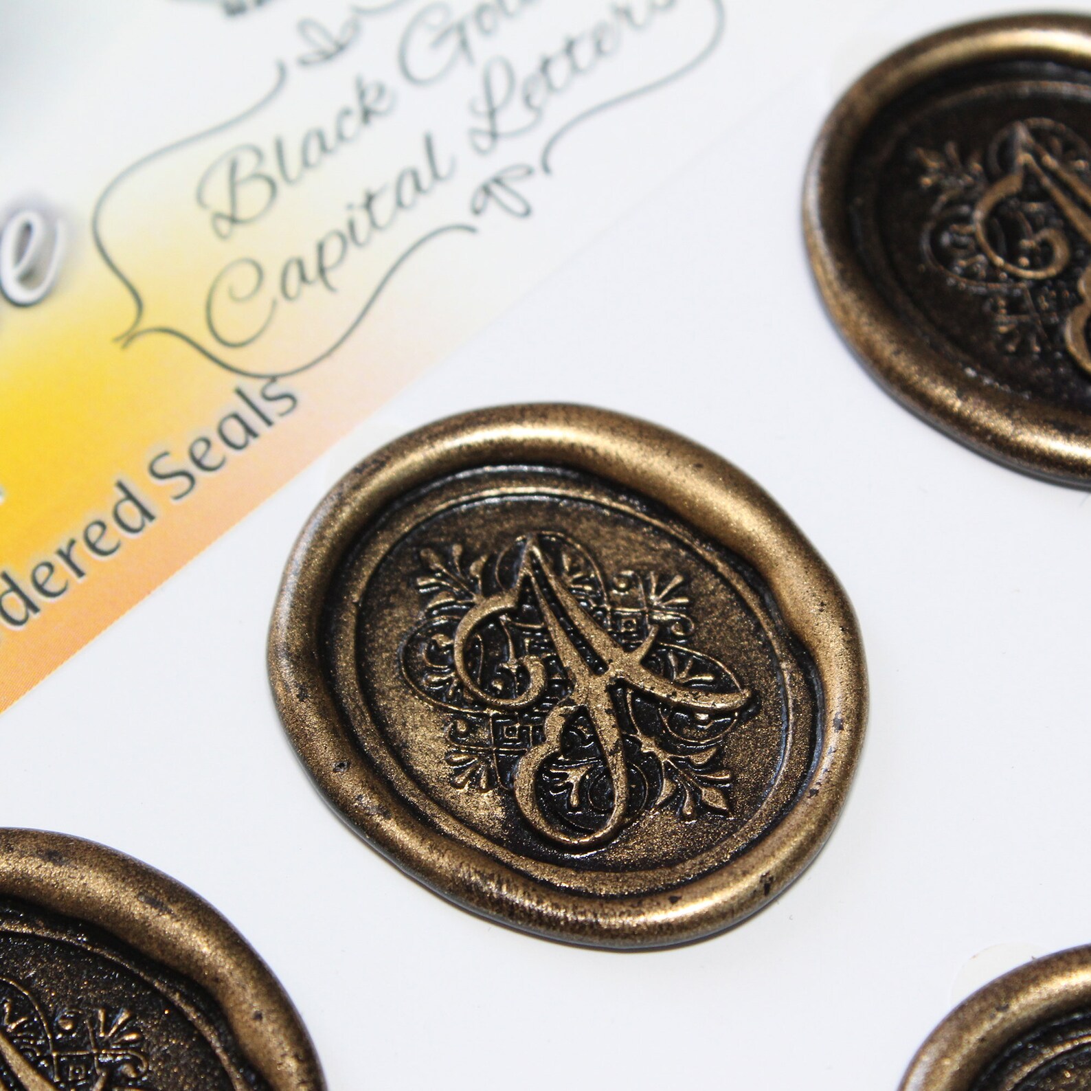 3D Wax Seal, Capital Letters Wax Seal, Gold Wax Seal, Adhesive Envelope ...
