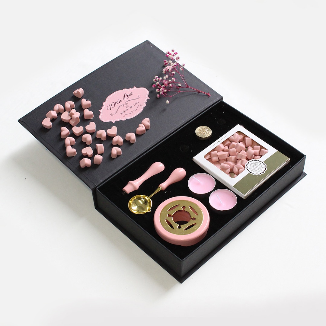 Personalized Wax Seal Stamp Kit, Wax Seal Set, Wax Melt Kit, Wedding ...