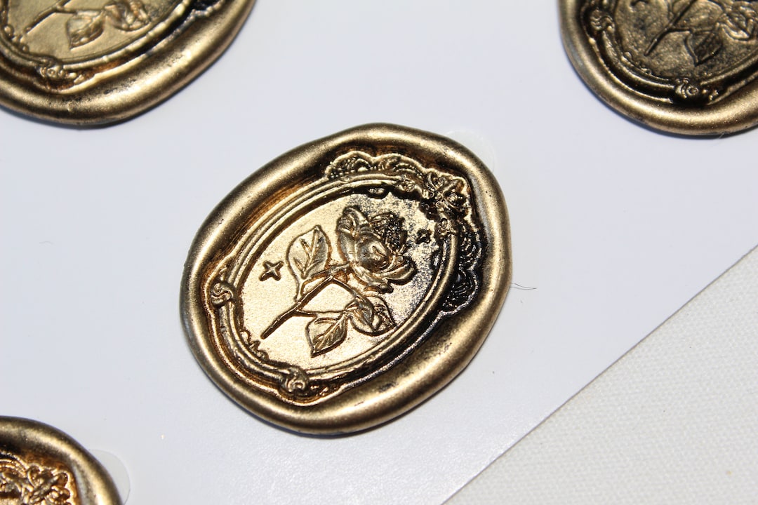 3D Wax Seal, Gold Wax Seal Stickers, Adhesive Envelope Wedding Wax Seal ...