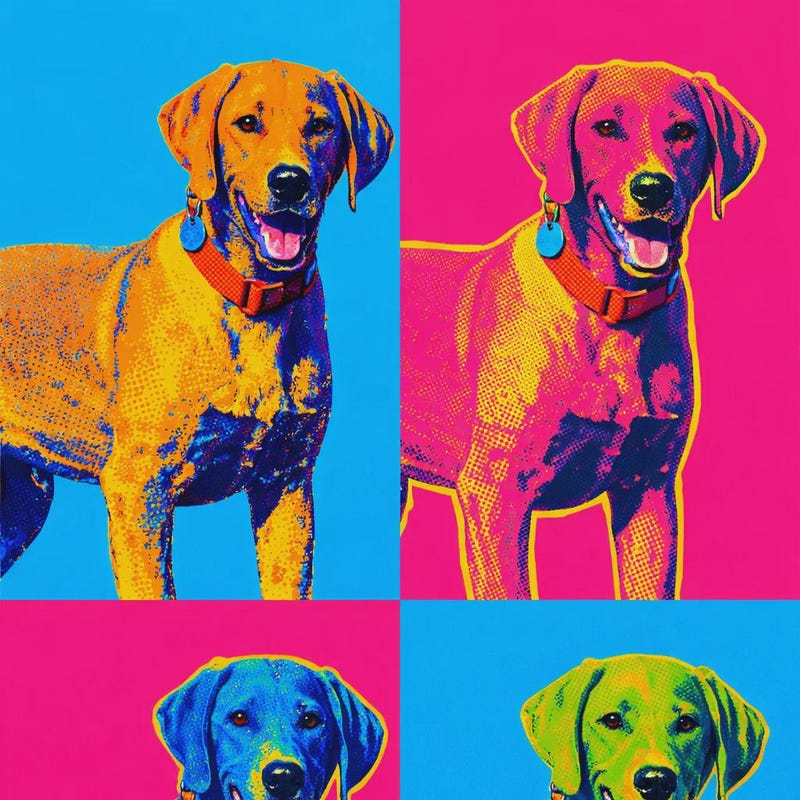 Pop Art Dog Portrait - Etsy