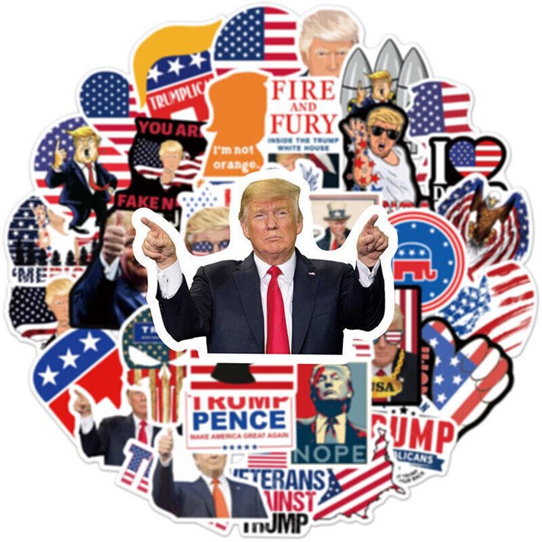 President Donald Trump Fun Stickers Pack - 2024 Election MAGA Decals ...
