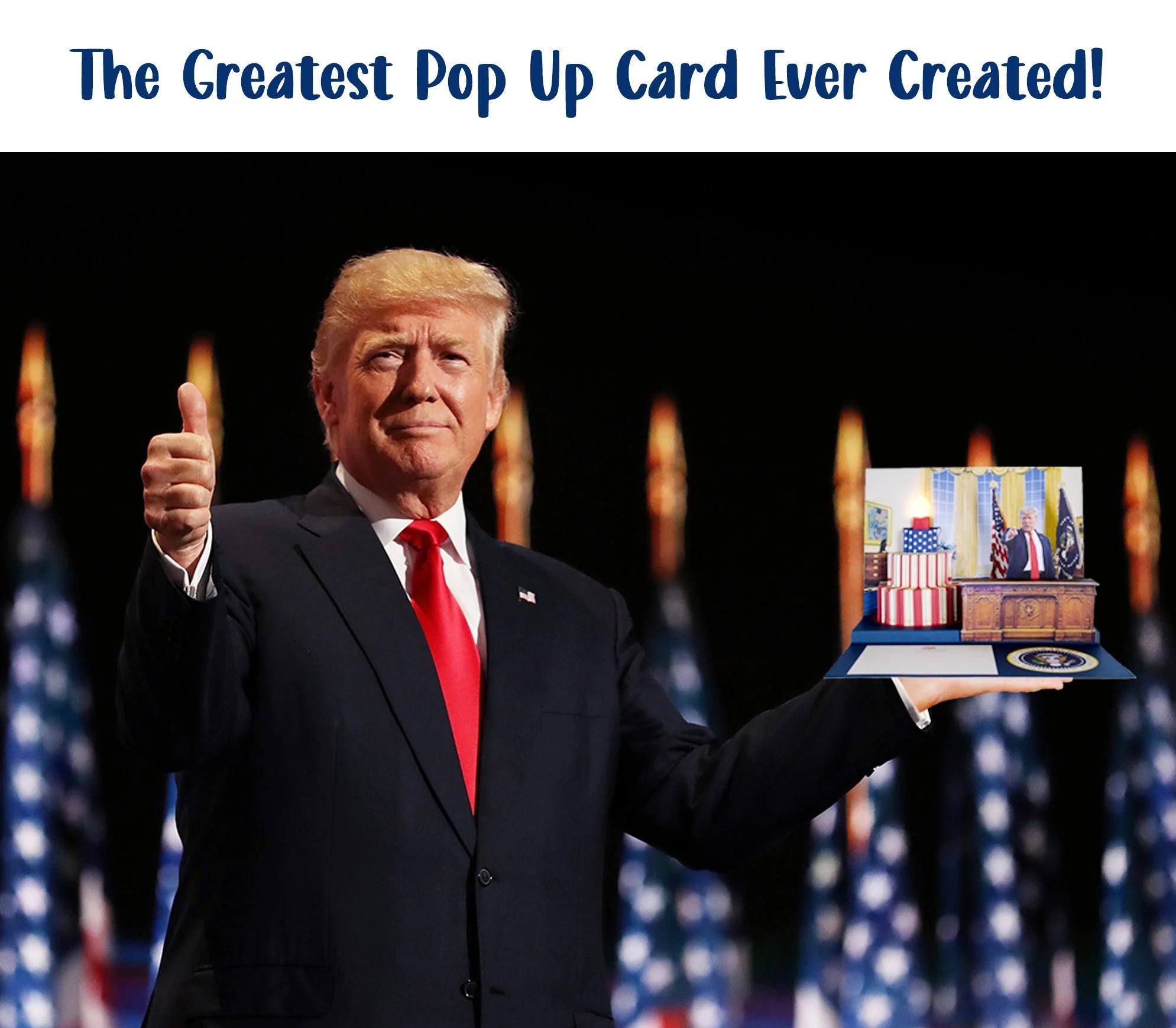 Pop-up Donald Trump Birthday Card With Light, Sound & Voice - Etsy UK