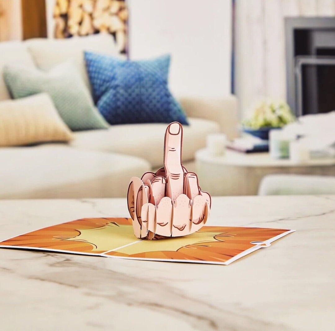 POP UP Middle Finger Birthday Greeting Card Great for Birthdays ...