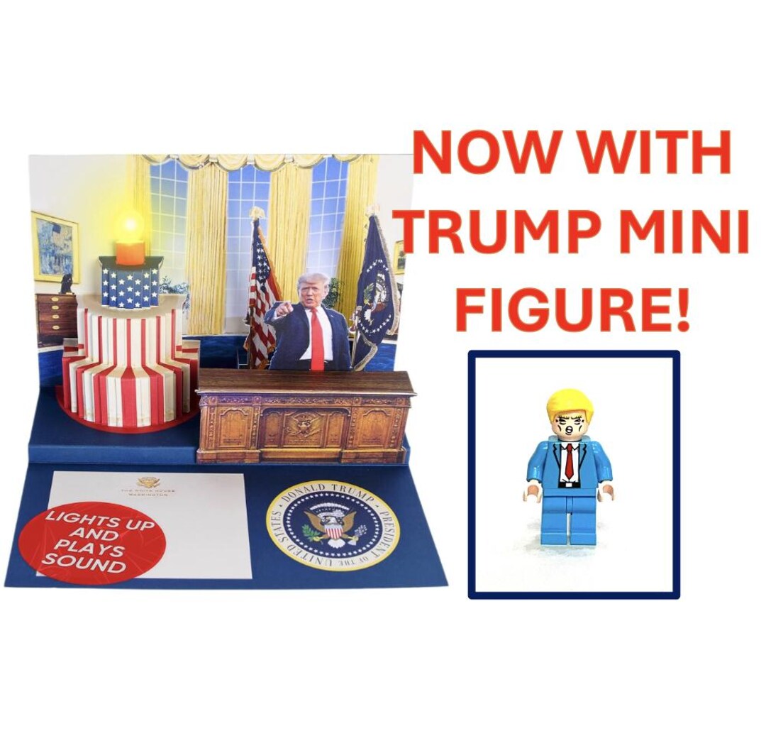 Donald Trump Pop up Birthday Card With Lights & Spoken Happy Birthday ...