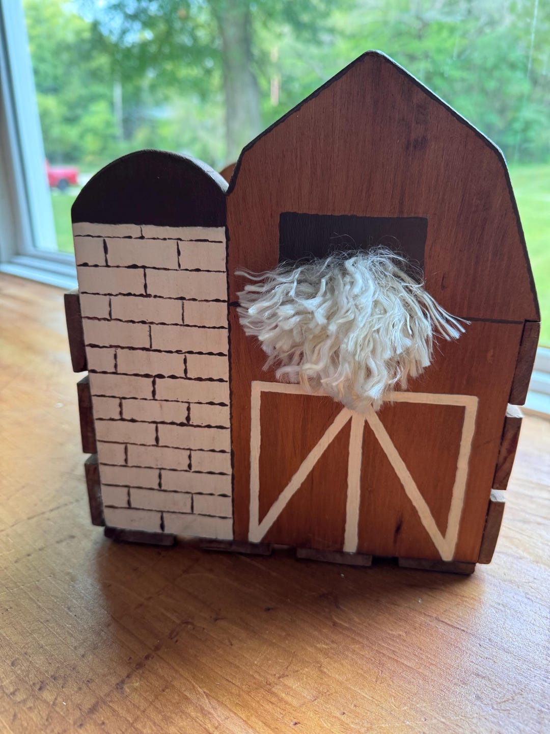 Barn Basket Hand Crafted and Painted Vintage 1980s Toy Basket Farmhouse ...