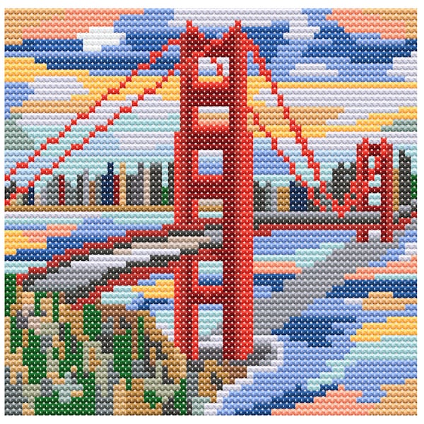 Rainbow Bridge Cross Stitch Pattern - Etsy