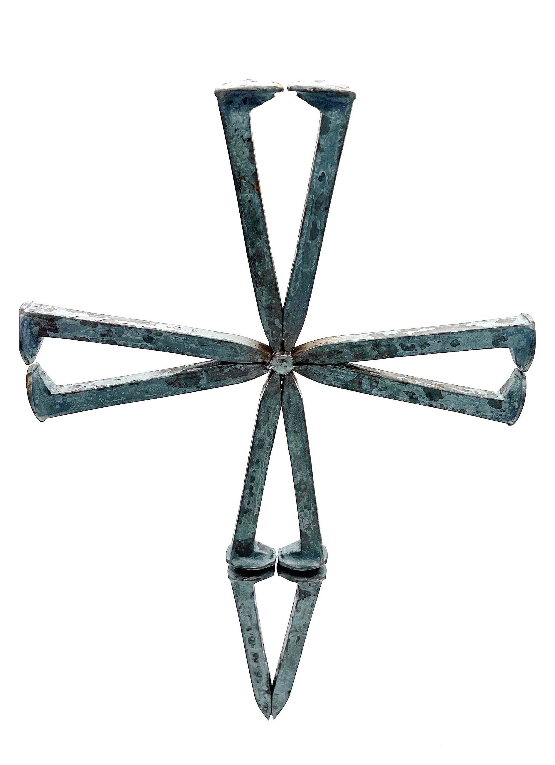 Hand-welded Railroad Spike Cross | Ready to Hang - Etsy