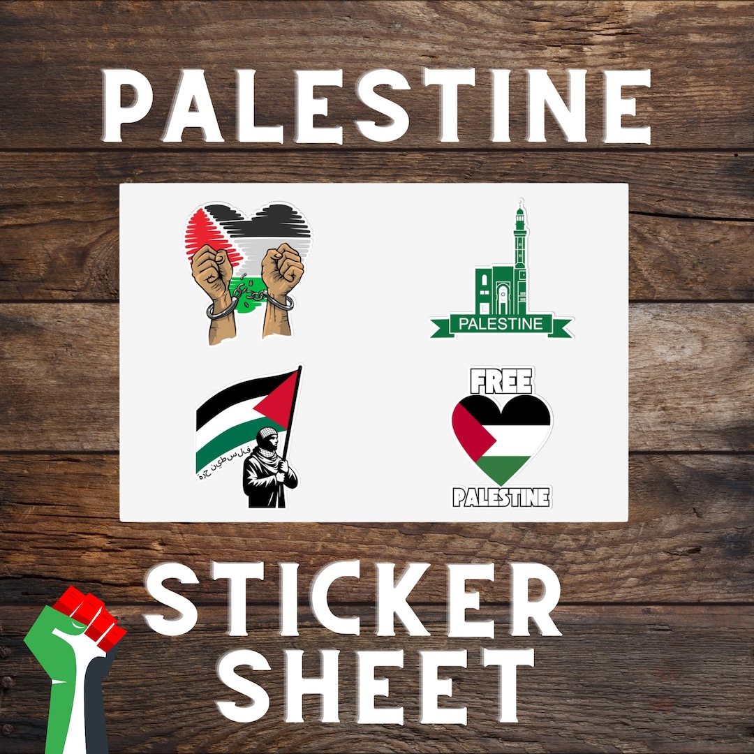 Palestine Flag Sticker Free Palestine Protest Stickers Pack Bundle ...