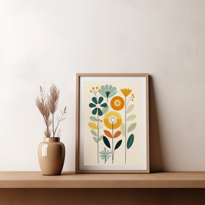 mid-century-modern-flower-poster-boho-botanical-wall-art-digital-wall