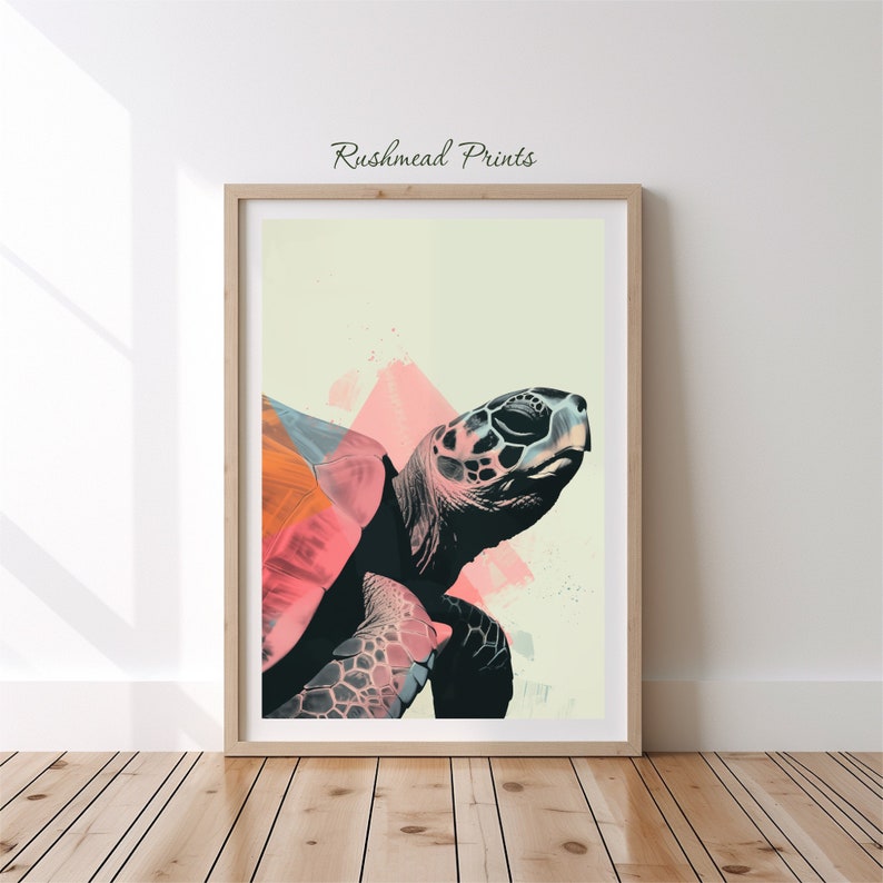 Turtle Wall Art, Turtle Print, Ocean Poster, Sea Creature, Underwater ...
