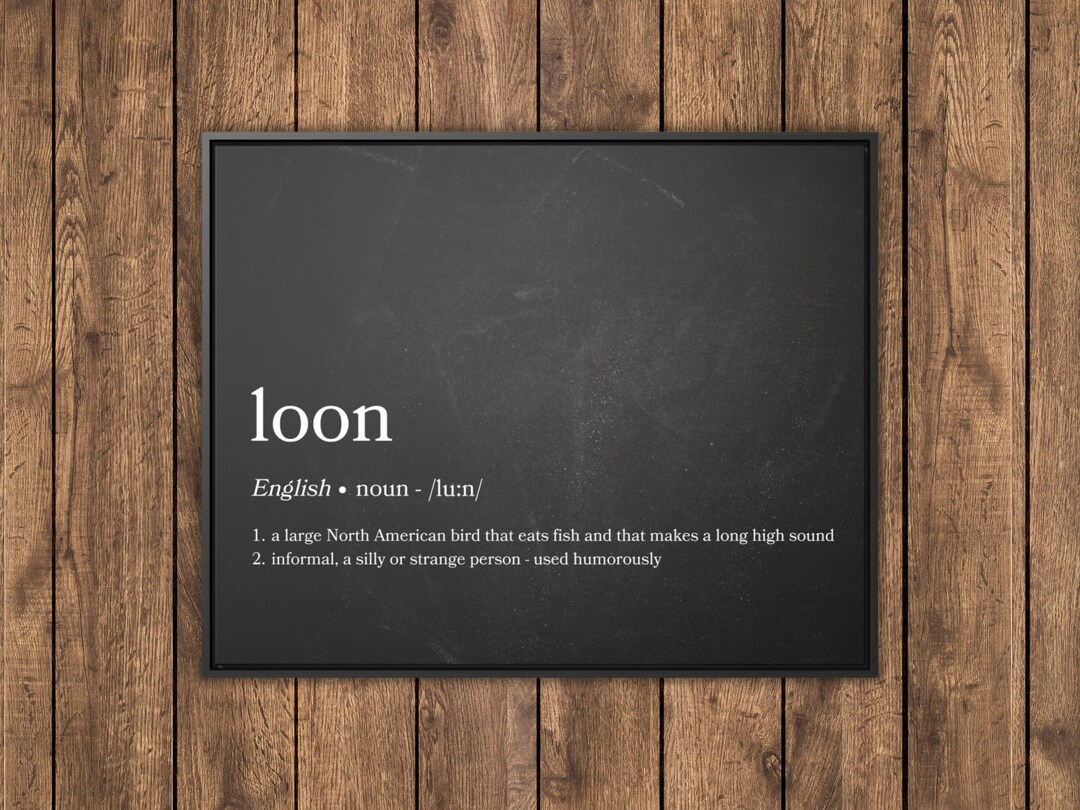 Custom Wall Art Home Decor on Framed Canvas, Definition of Loon Wall ...