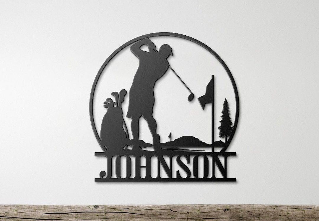 Personalized Golf Sign, Custom Golf Wall Art Decor, Bar Sign, Metal ...