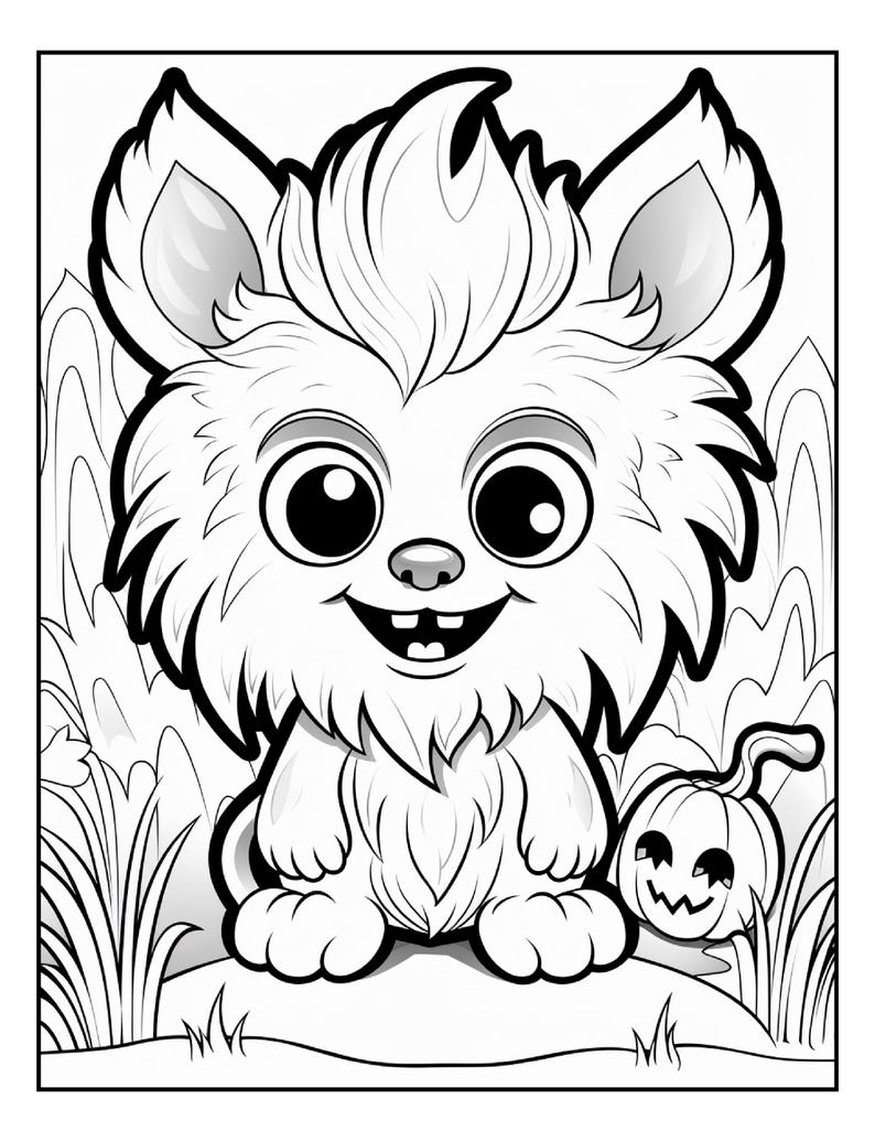260 Halloween Monsters Coloring Pages - Etsy