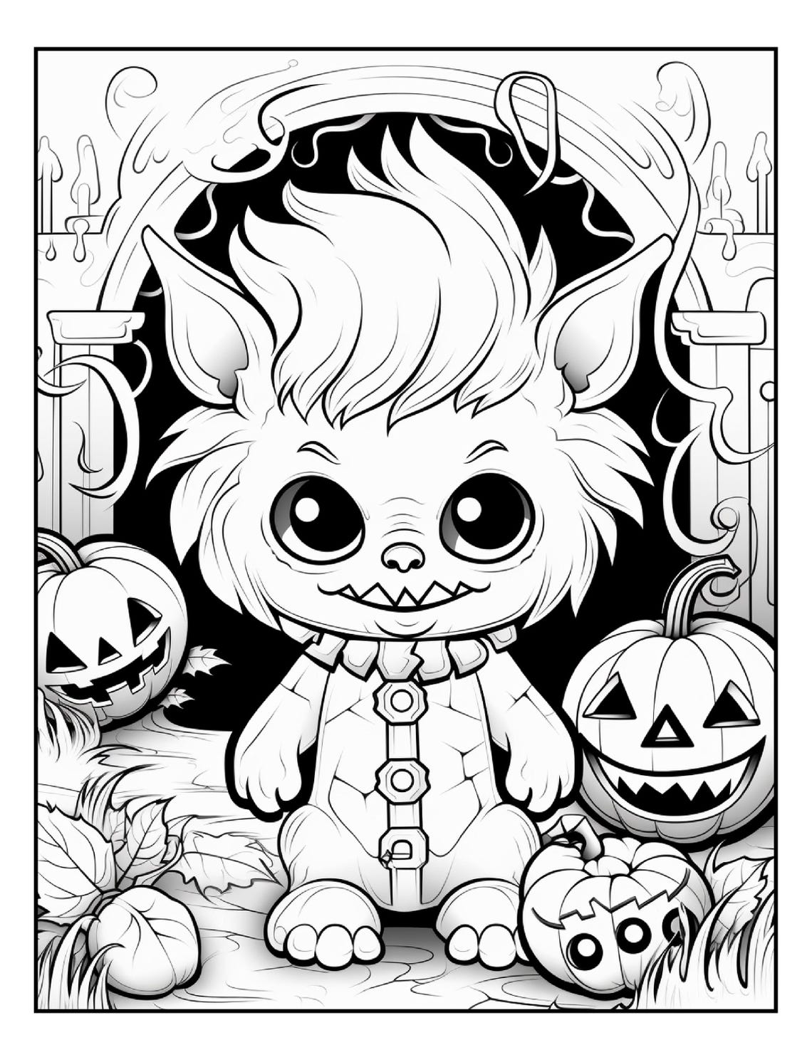 260 Halloween Monsters Coloring Pages - Etsy