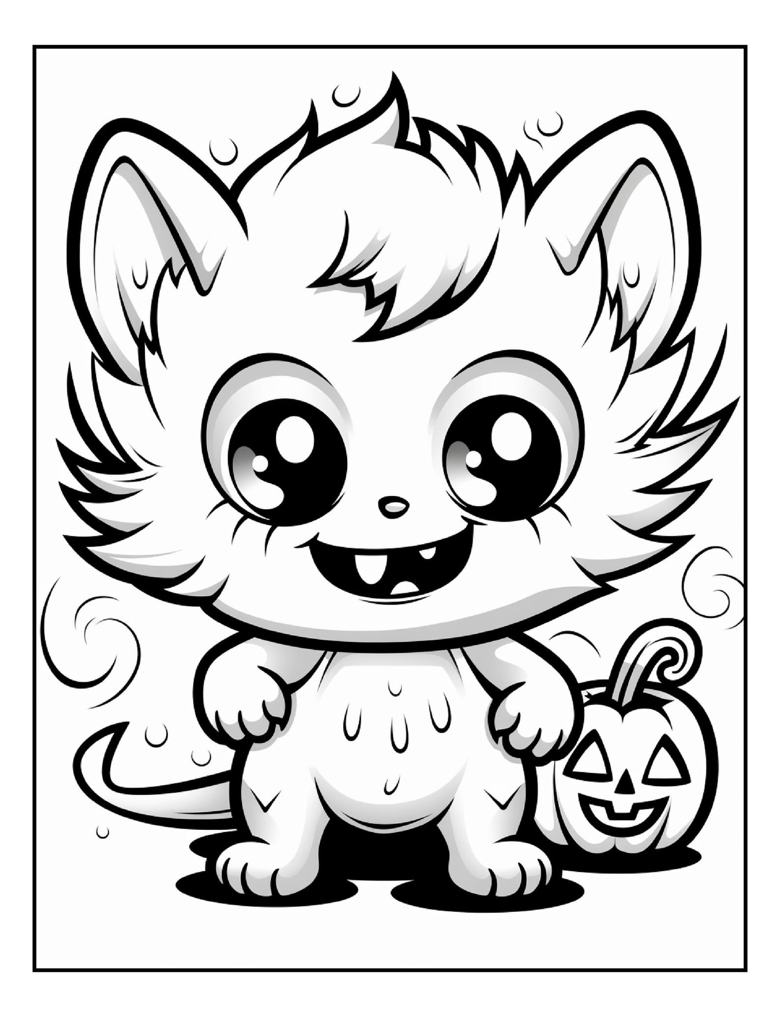 260 Halloween Monsters Coloring Pages - Etsy