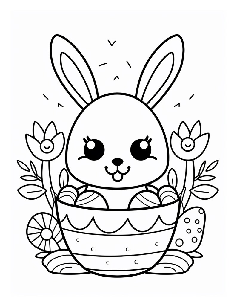 200 Easter Coloring Pages - Etsy