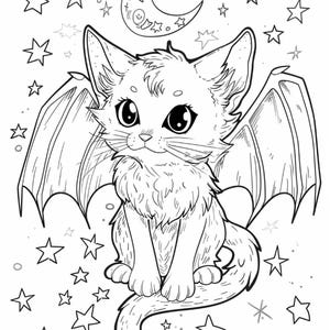 200 Halloween Cat Coloring Pages - Etsy