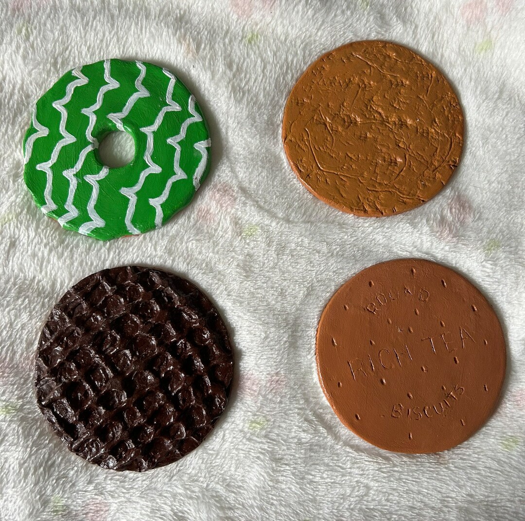 Handmade Set of 4 British Biscuit Coasters - Etsy