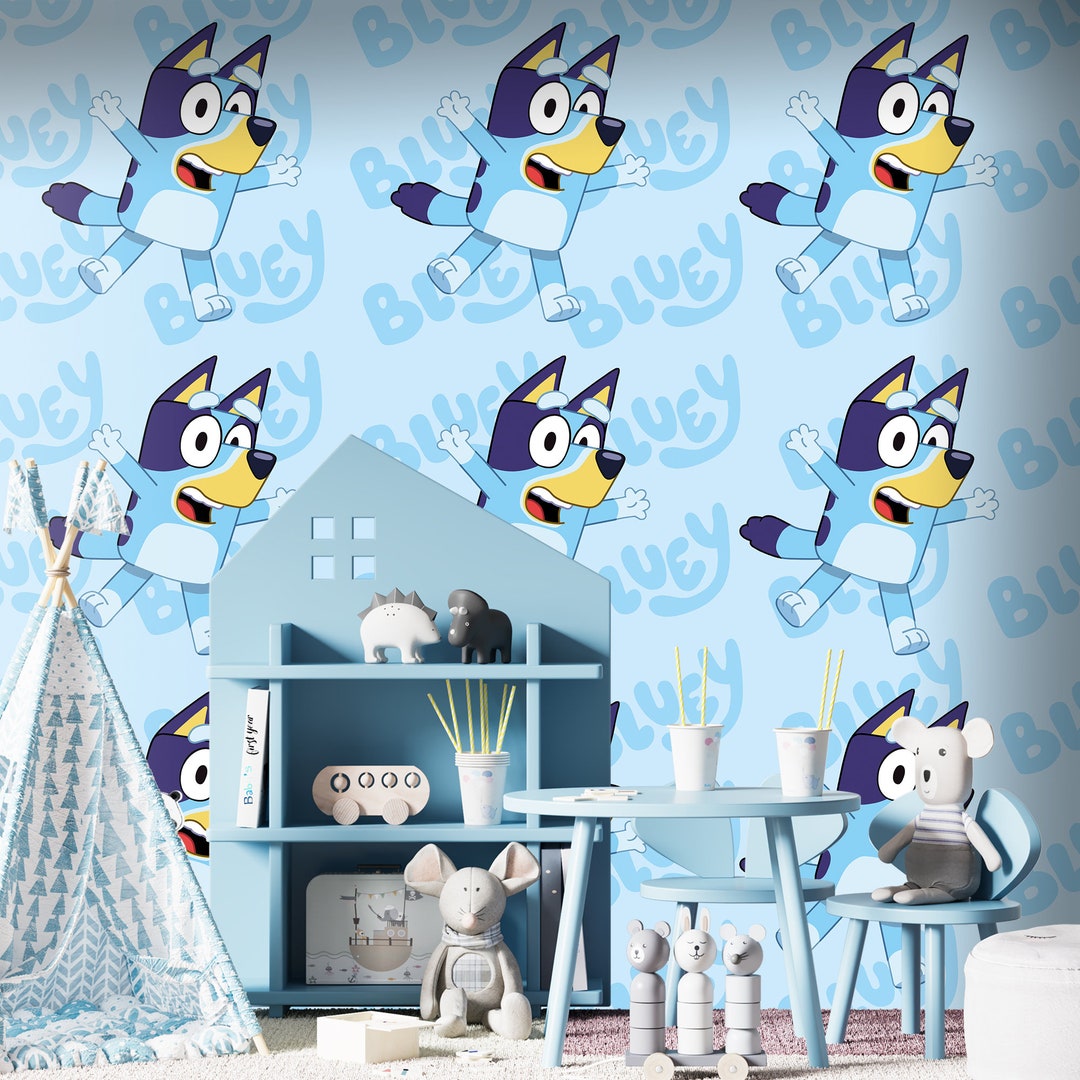 Bluey Wallpaper, Kids Bedroom Mural, Peel and Stick Wallpaper, Kids ...