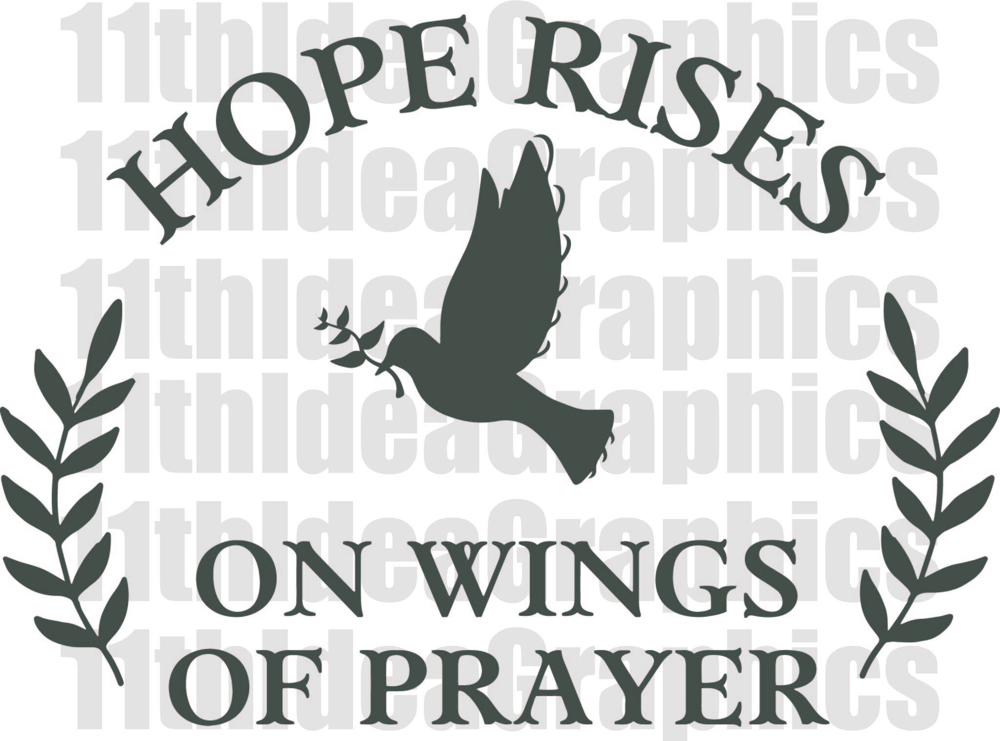 Hope Rises on Wings of Prayer SVG Digital File, Cricut Cutting File ...