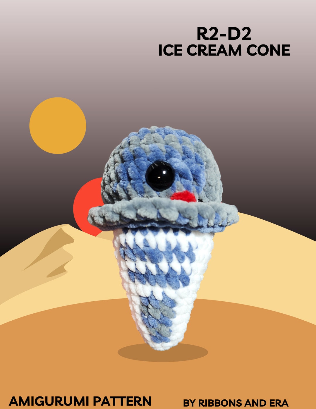 Star Wars: R2-D2 Ice Cream Cone Pattern - Etsy