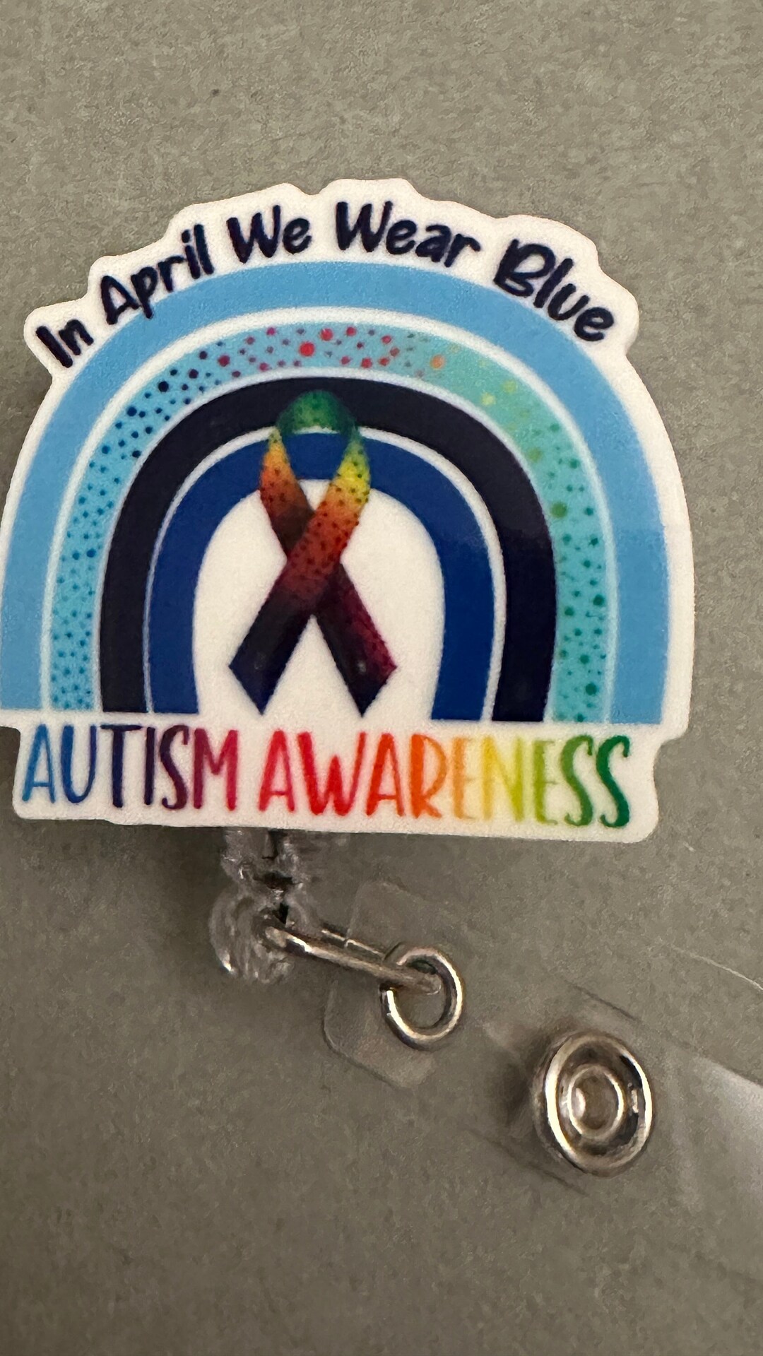 Celebrate the Spectrum Brain Autism Badge, Neurodiversity Badge, Autism ...