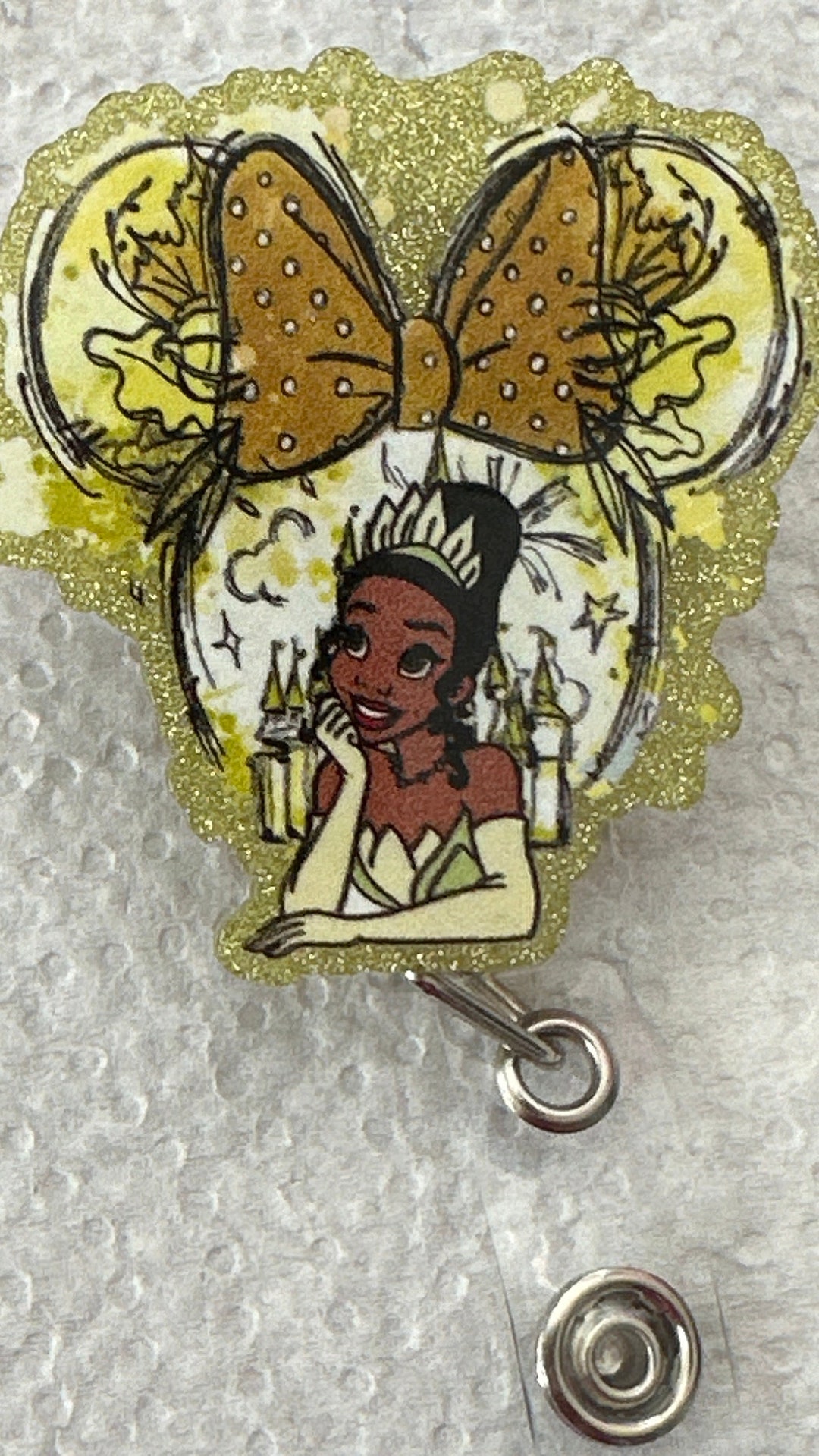 Tiana Princess With the Frog Retractable ID Badge Reel Nurse Teacher ...