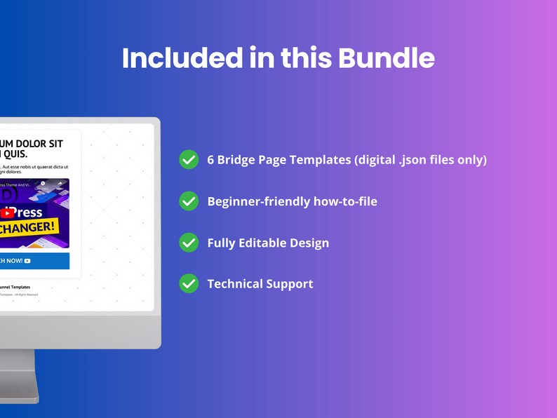 Landing Page Template Bridge Page Template Bundle Lead Magnet Sales ...