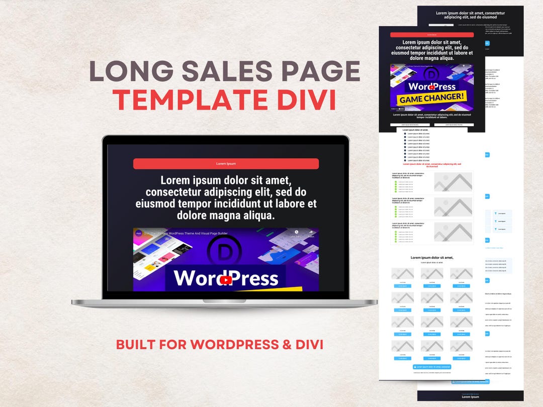 Divi Sales Page Template | Wordpress Sales Funnel & Landing Page Design ...