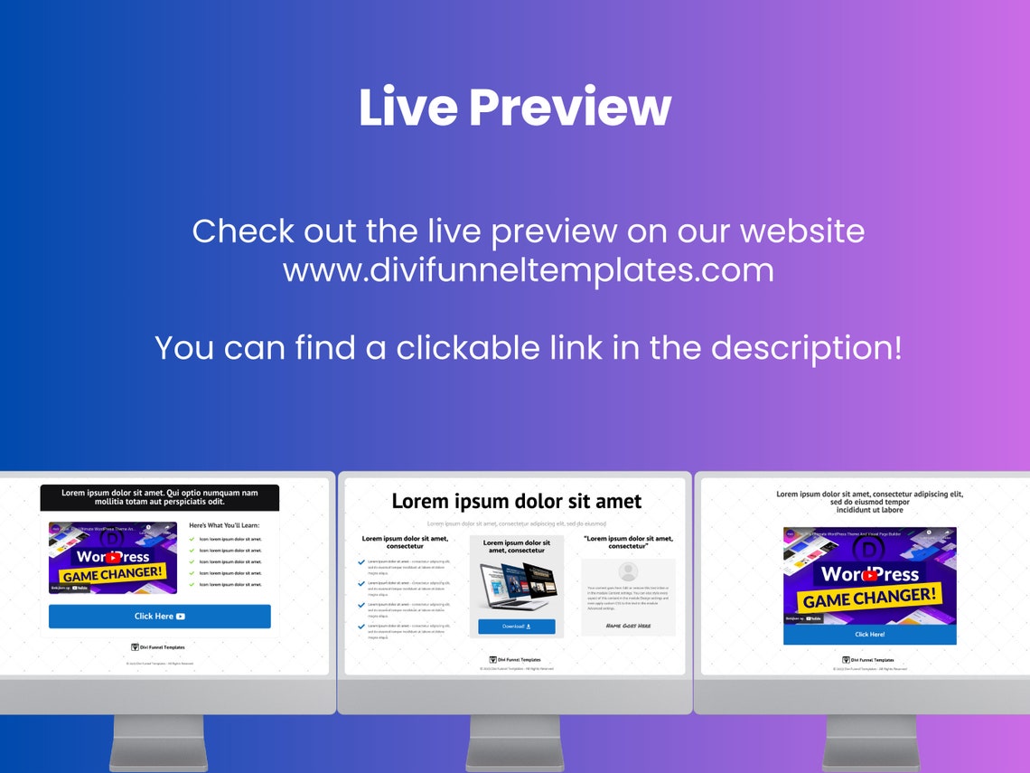 Landing Page Template Bridge Page Template Bundle Lead Magnet Sales ...