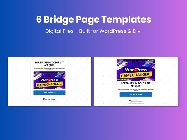 Landing Page Template Bridge Page Template Bundle Lead Magnet Sales ...