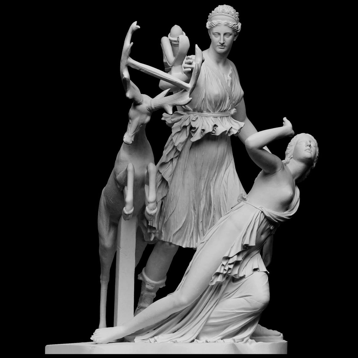 Artemis and Iphigeneia Statue - 3D Printed Greek Mythology Sculpture ...