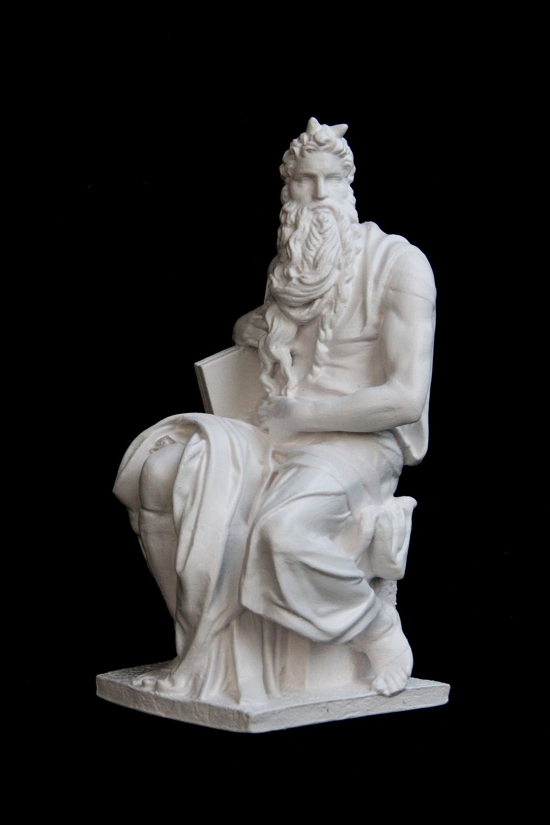 Moses Sculpture - 3D Printed Biblical Art, Detailed Religious Statue ...