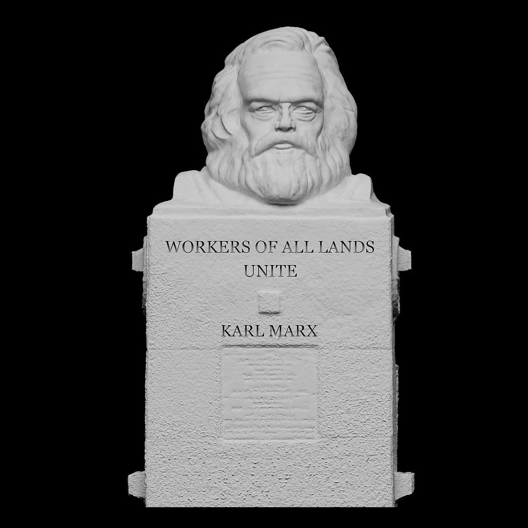Karl Marx Bust - 3D Printed Statue of the Revolutionary Thinker, Ideal ...