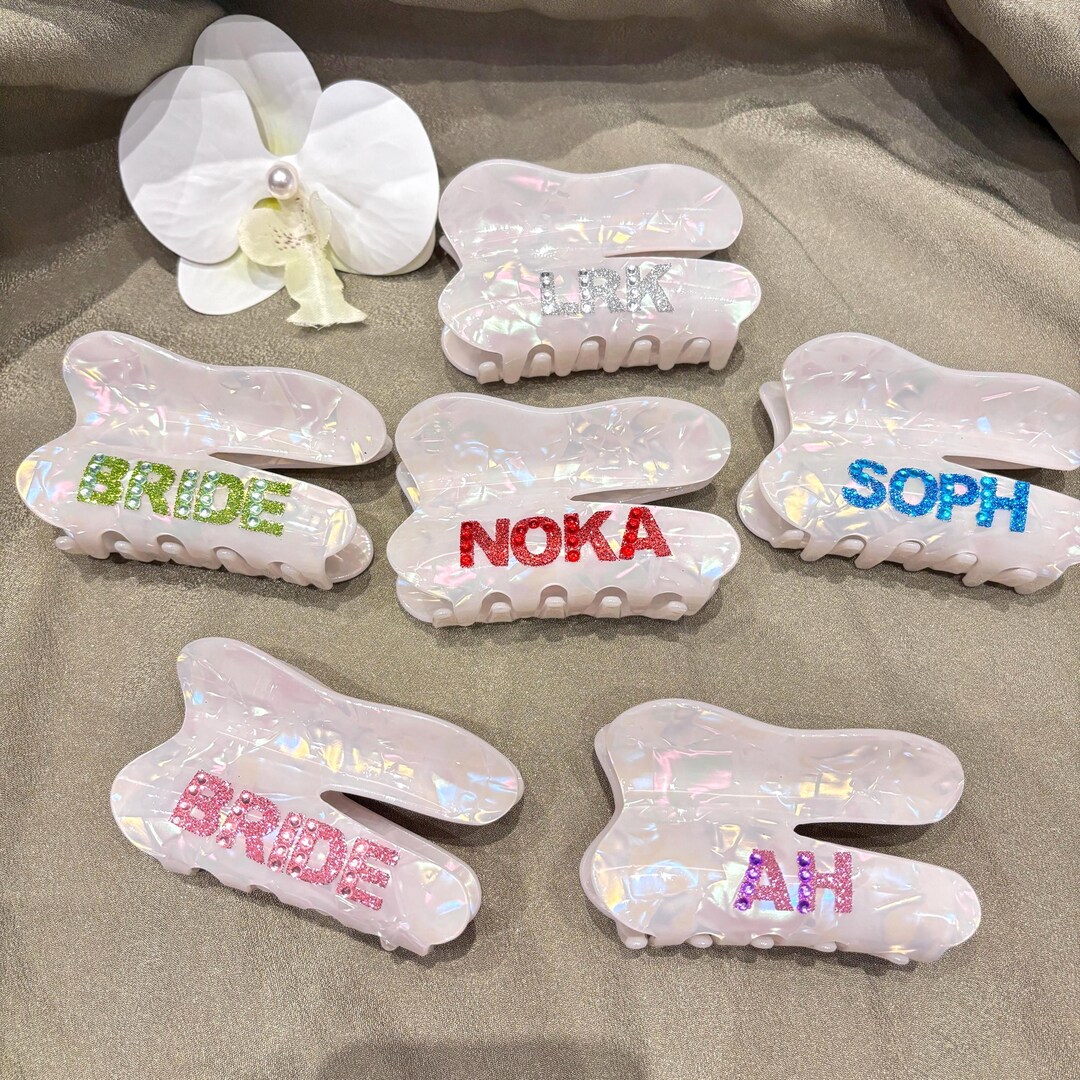 Personalized Name Hair Claw,large Pearly White Tooth Claw Hair Clip ...