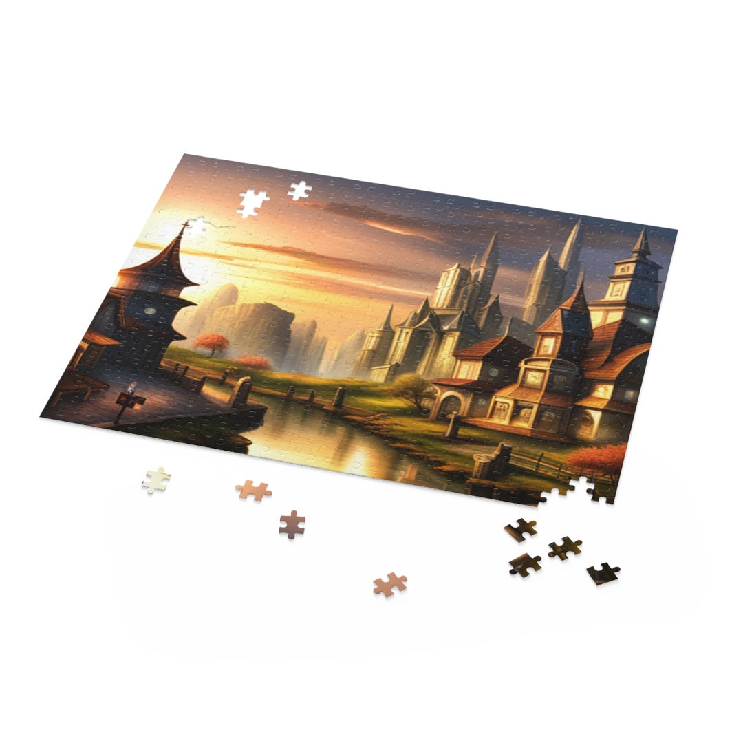 Fantasy City Puzzle (120, 252, 500-piece) - Etsy