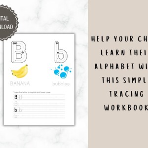 Alphabet Workbook, Preschool Learning, Tracing, Learn to Write - Etsy