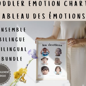 BILINGUAL BUNDLE: Tableau Des émotions Pour Petit Enfants Imprimable ...