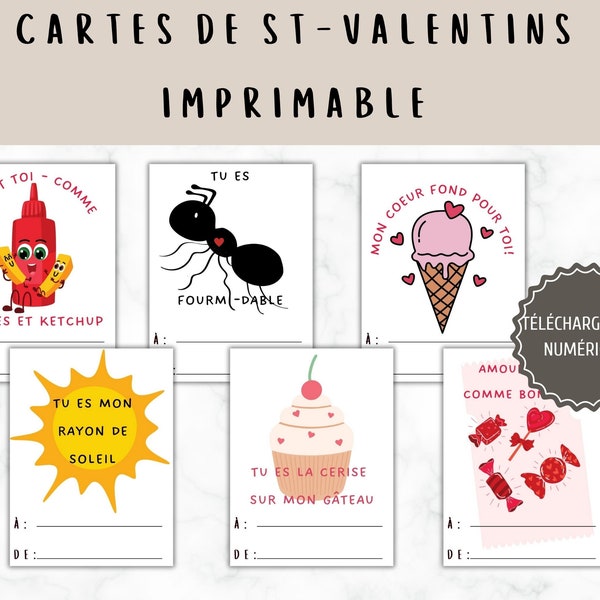 French Valentine Cards - Etsy Canada