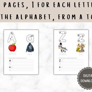 Alphabet Workbook, Preschool Learning, Tracing, Learn to Write - Etsy