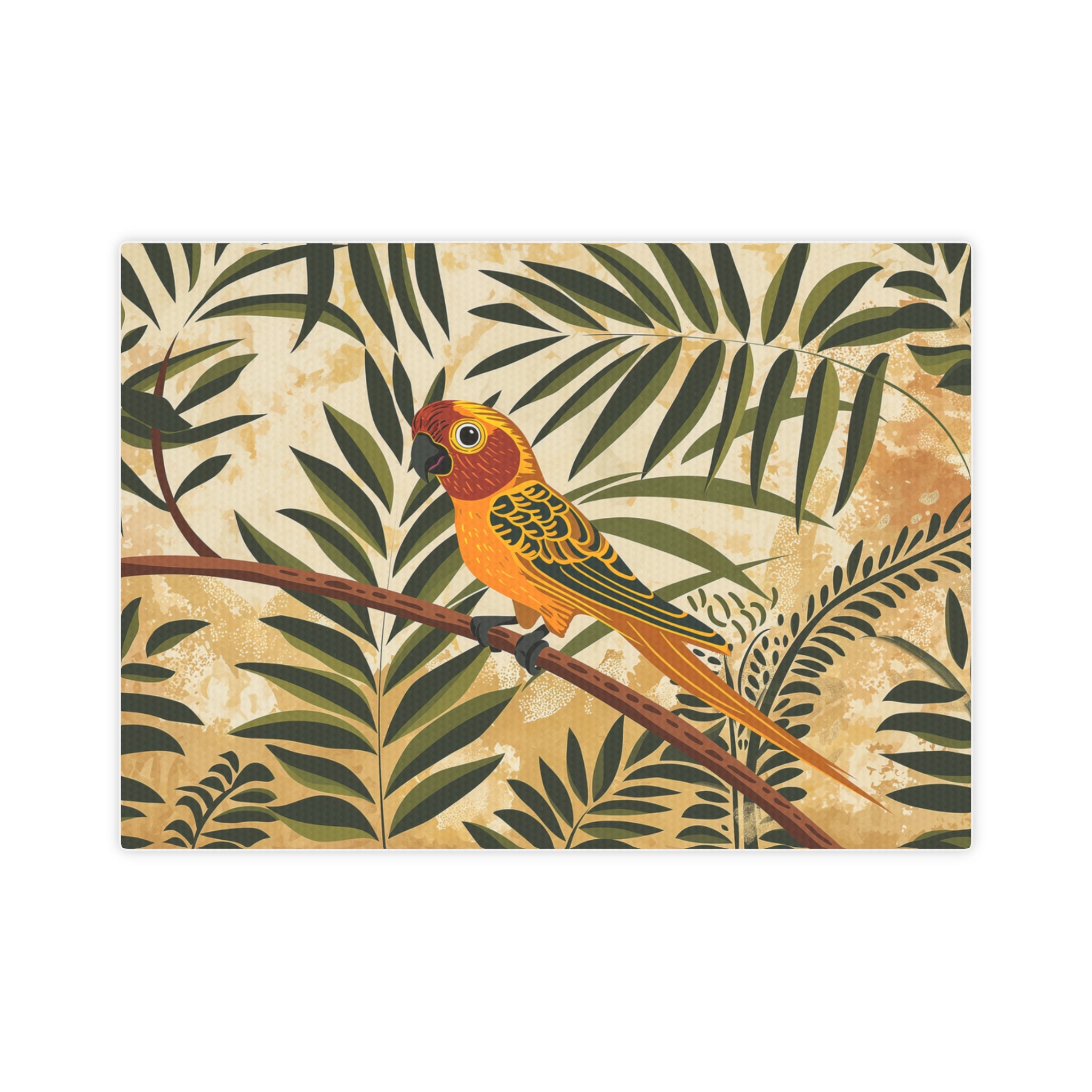 Linocut-inspired Conure Digital Art Print - Instant Download PNG and ...