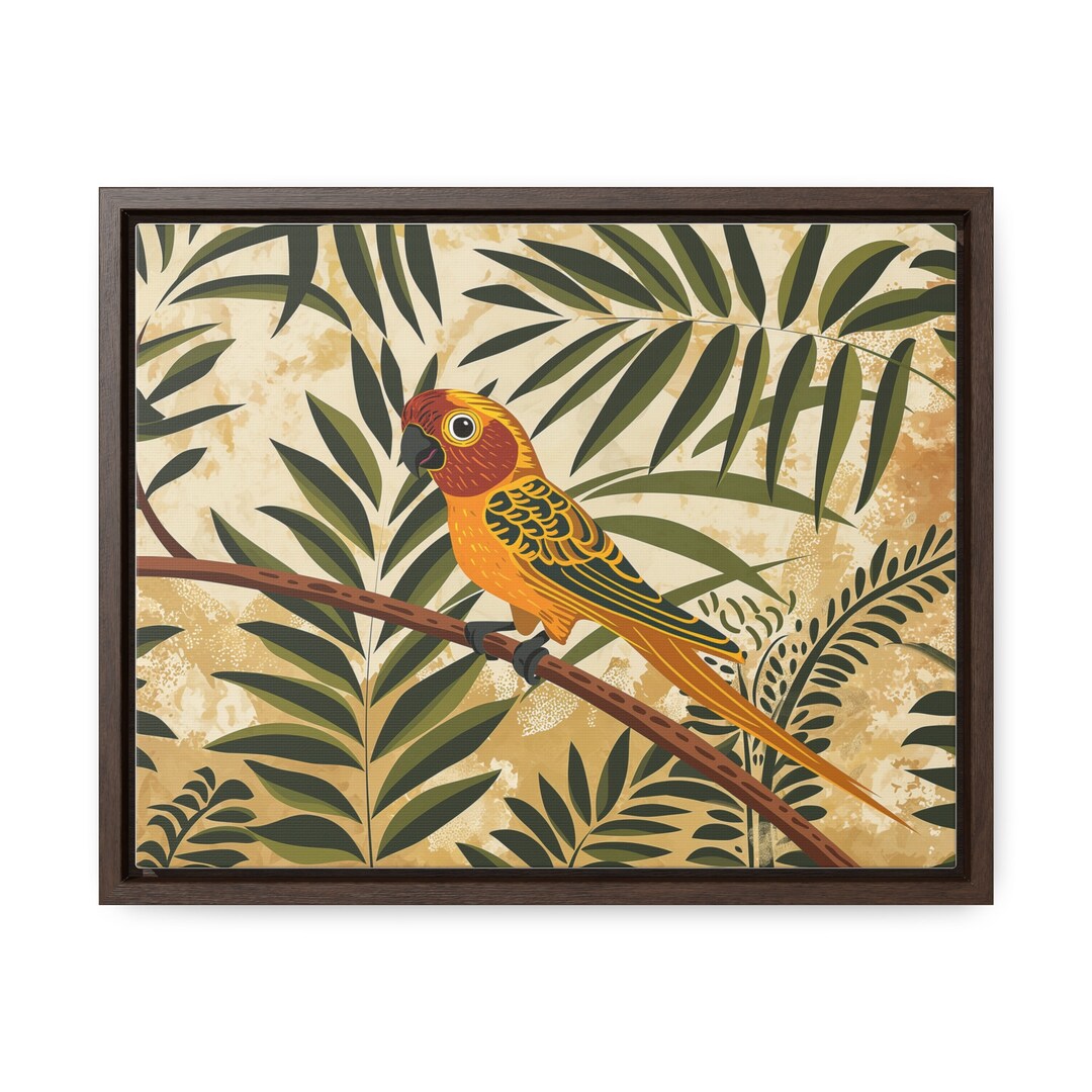 Linocut-inspired Conure Digital Art Print - Instant Download PNG and ...