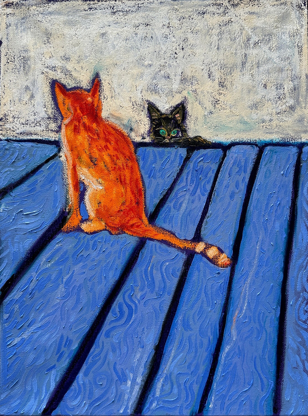 Face off | Stray Puerto Rican Cats Face off in This Vibrant Art Work ...