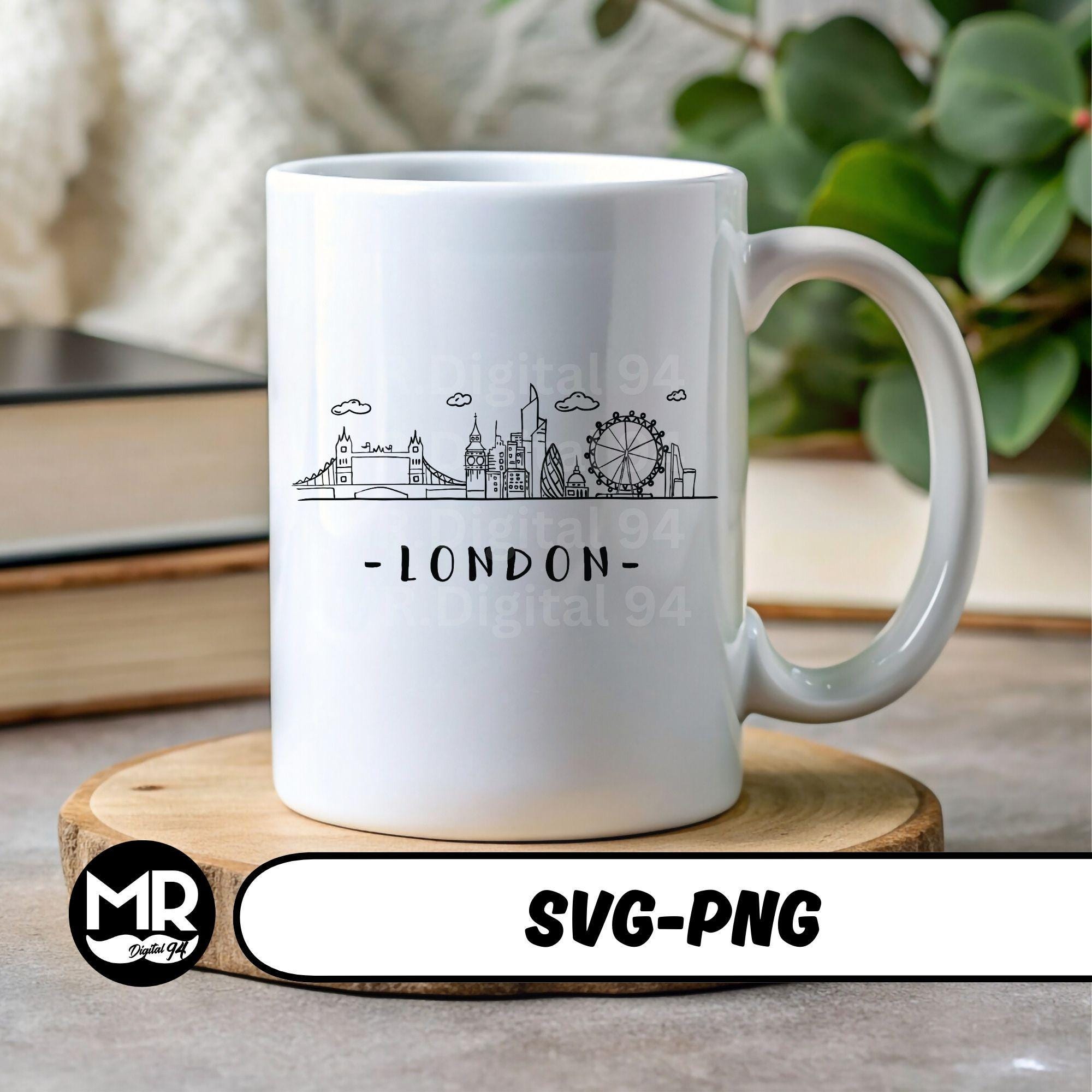 London Skyline UK, London Illustrated SVG, UK Png, Cute London City ...