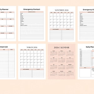 Editable 365 Days 2024 Planner Canva Template KDP Interiors, Editable ...
